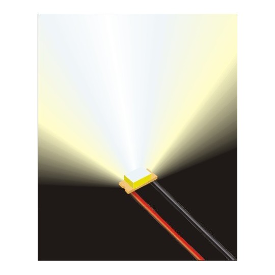 LED 0402 white wired